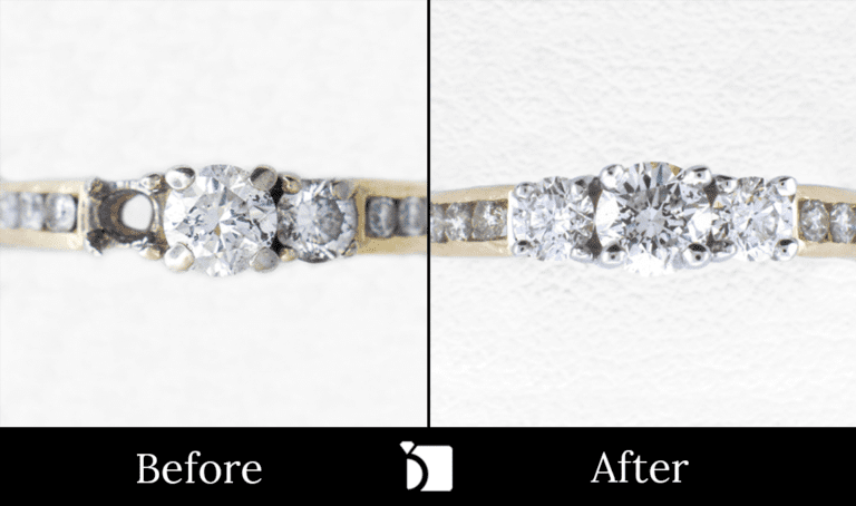 Before & After #20- Stone Replacement on a 14k Ring
