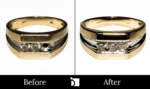 Before & After 103 - Stone Replacement for Men's Gold Ring